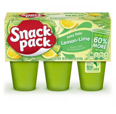 🟡 New Snack Pack Lemon Lime Green Jello Inspired Super Size Pudding ...