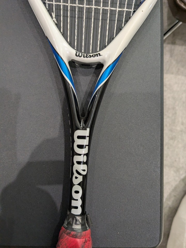 A Pair Of Wilson Hyper Hammer 120 Squash Rackets One With A Crack In ...