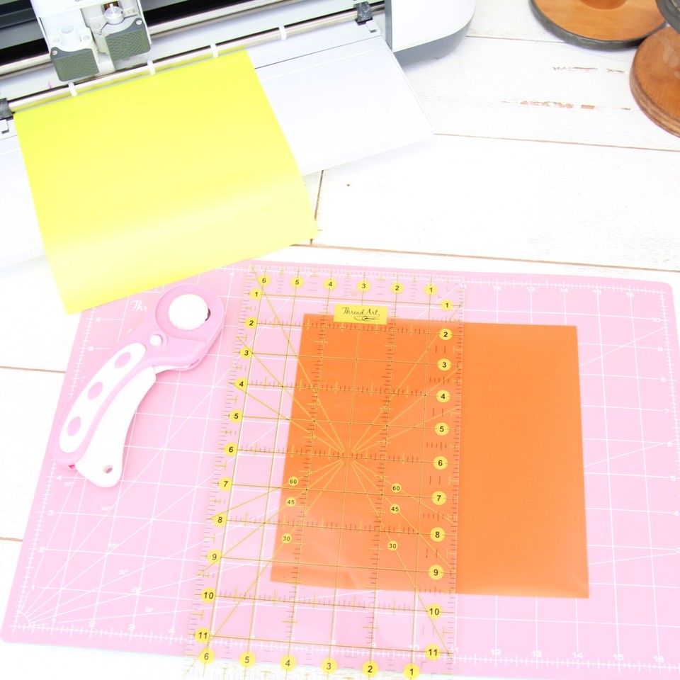 Threadart Rotary Cutting Set | Rotary Mat | Ruler | Ergonomic 45mm ...
