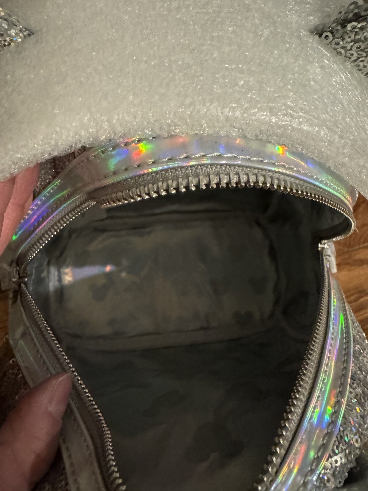 loungefly iridescent Sequin Mini Backpack - Gem