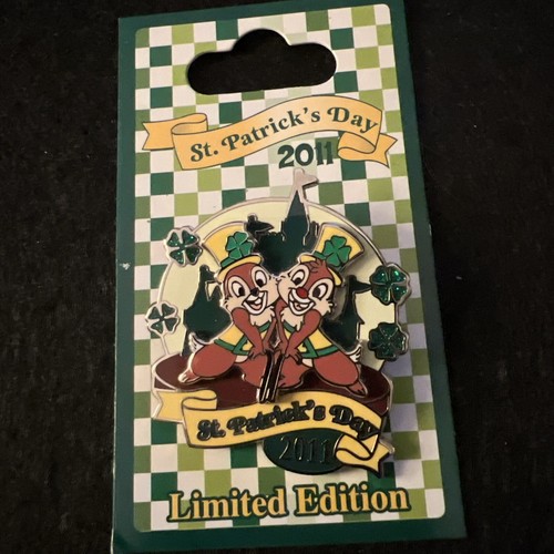 Disney Chip & Dale St. Patrick's Day Shamrock Clover Castle Pin LE 1500 ...
