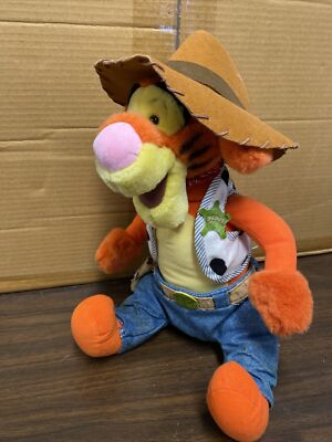 Disney Store Tigger Plush as Sheriff Woody Cowboy Toy Story 14" Winnie ...
