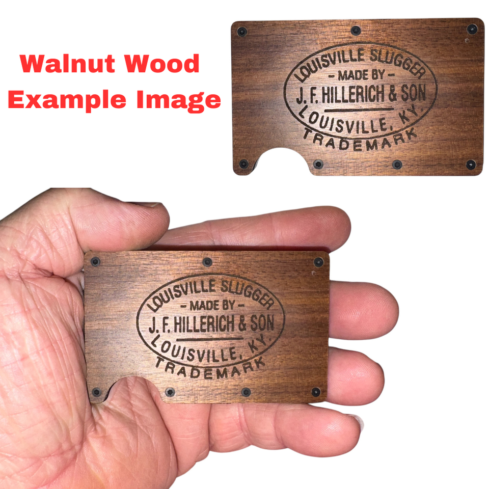 Wood Wallet Minimalist Laser Engraved with Classic Joker | eBay