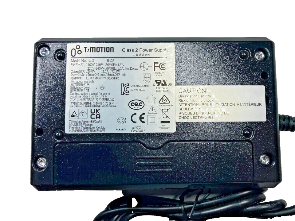 Factory ORIGINAL Timotion TP2 TP2P Class 2 IP20 La-Z-Boy Power Supply 5 ...