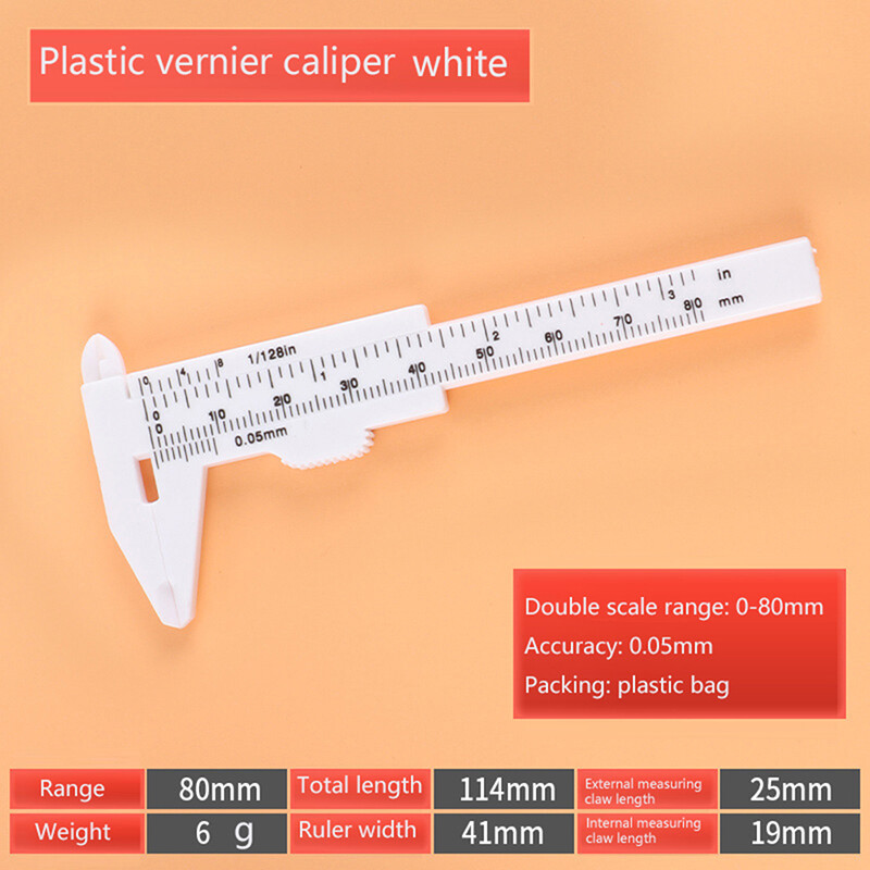 Mini Plastic Calipers Vernier Caliper Aperture Depth Diameter Measure ...
