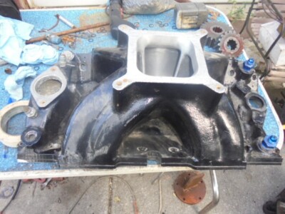 Aluminum Intake SBC With Spacers TALL DECK IHRA NHRA Novi Chevelle ...