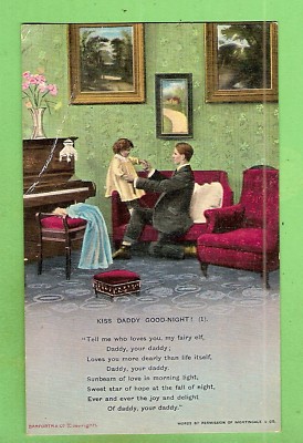 POETRY POSTCARD - KISS DADDY GOODNIGHT (1) | eBay Australia
