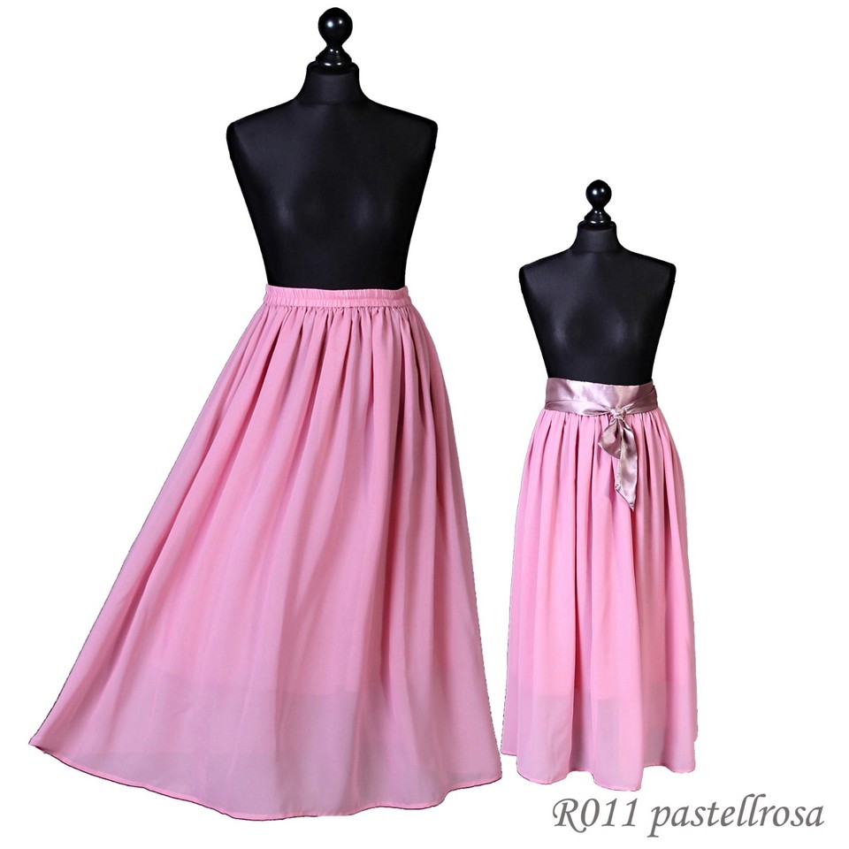 Chiffon Rock Damen Sommerrock Lang Rock Strandrock Maxirock mehre ...