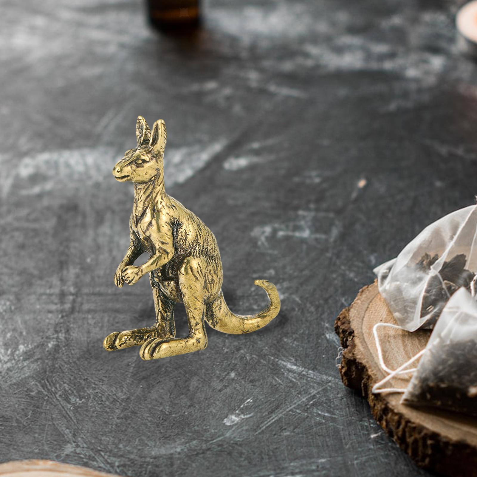 Mini Kangaroo Decor Bronze Crafts Gift Kangaroo Statue for Car Desk ...