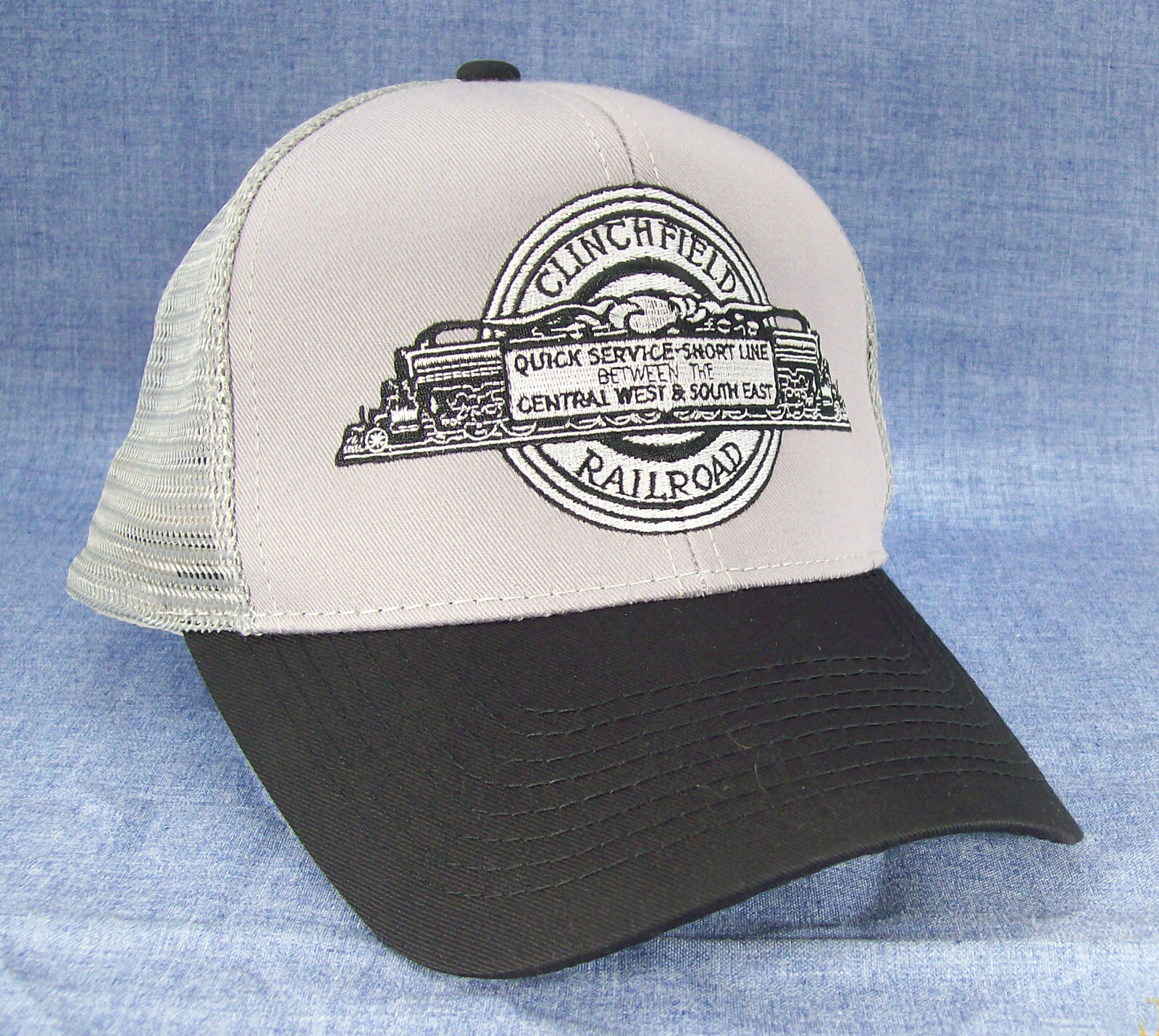Clinchfield Railroad Steam Locomotive Embroidered Mesh Cap #40-2060GBM ...
