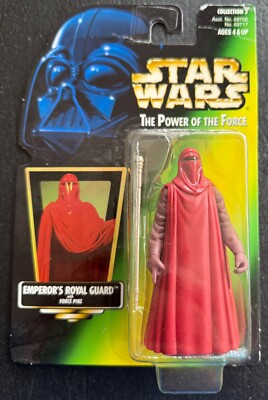 1997 STAR WARS The Power of the Force EMPEROR'S ROYAL GUARD w/ Pike ...