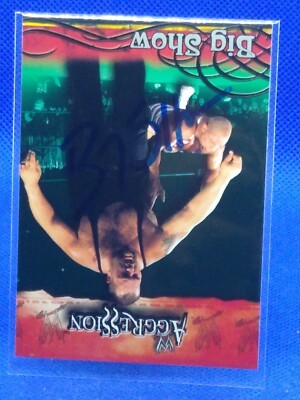 AUTOGRAPH Big Show 2003 Fleer WWE Aggression #44 | eBay