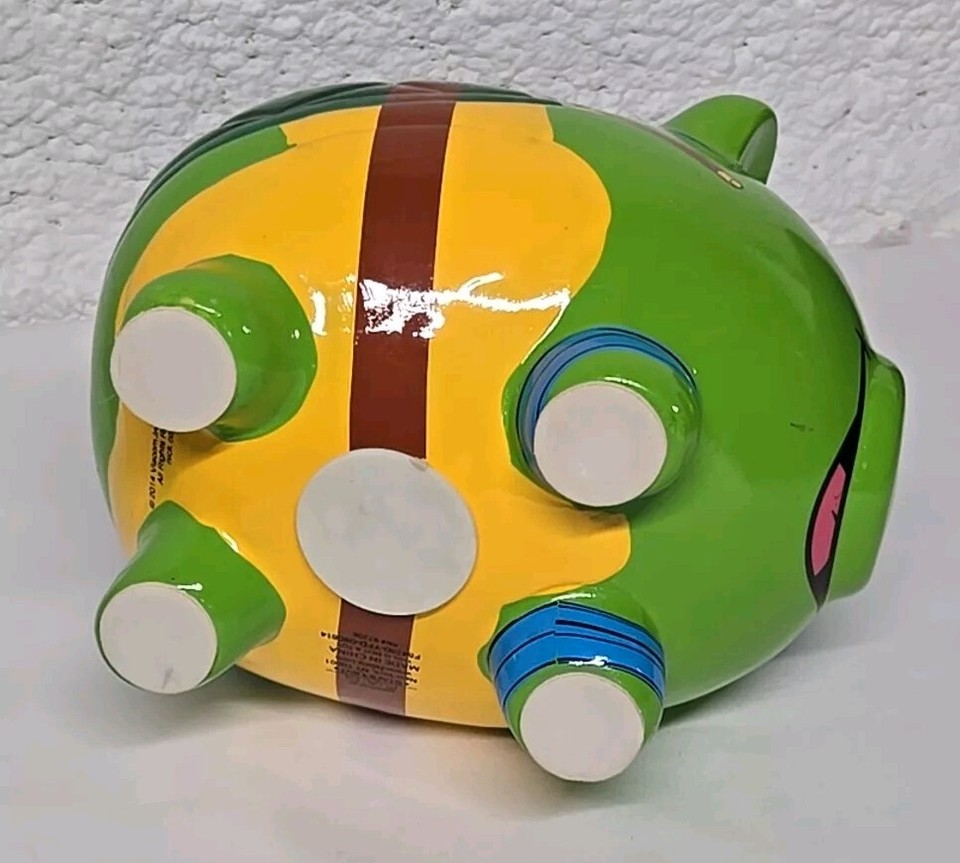 Teenage Mutant Ninja Turtle Coin Piggy Bank Ceramic Porcelain Save ...