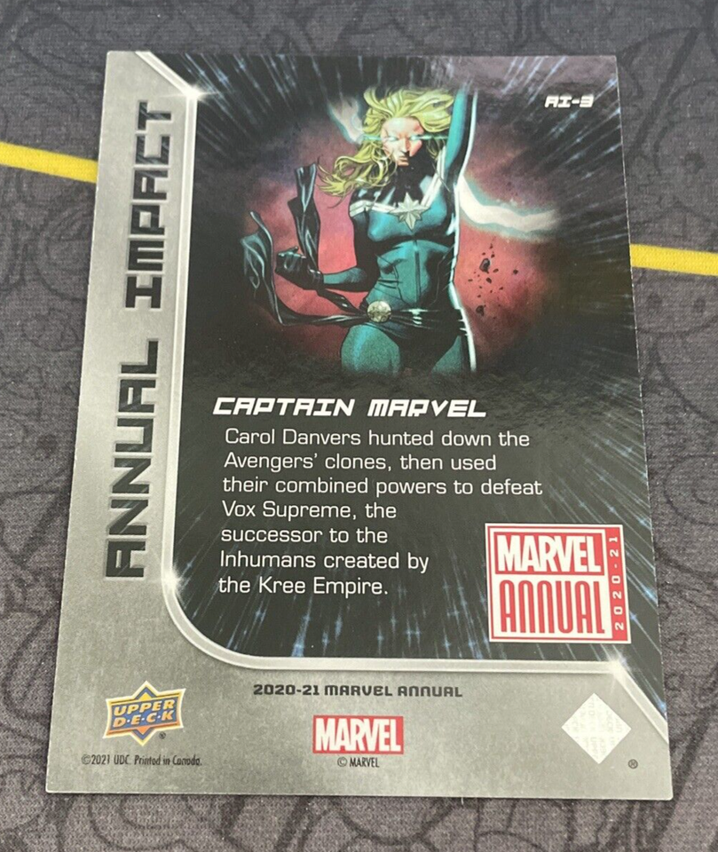 2020-21 Upper Deck - Marvel Annual Impact - Captain Marvel | eBay