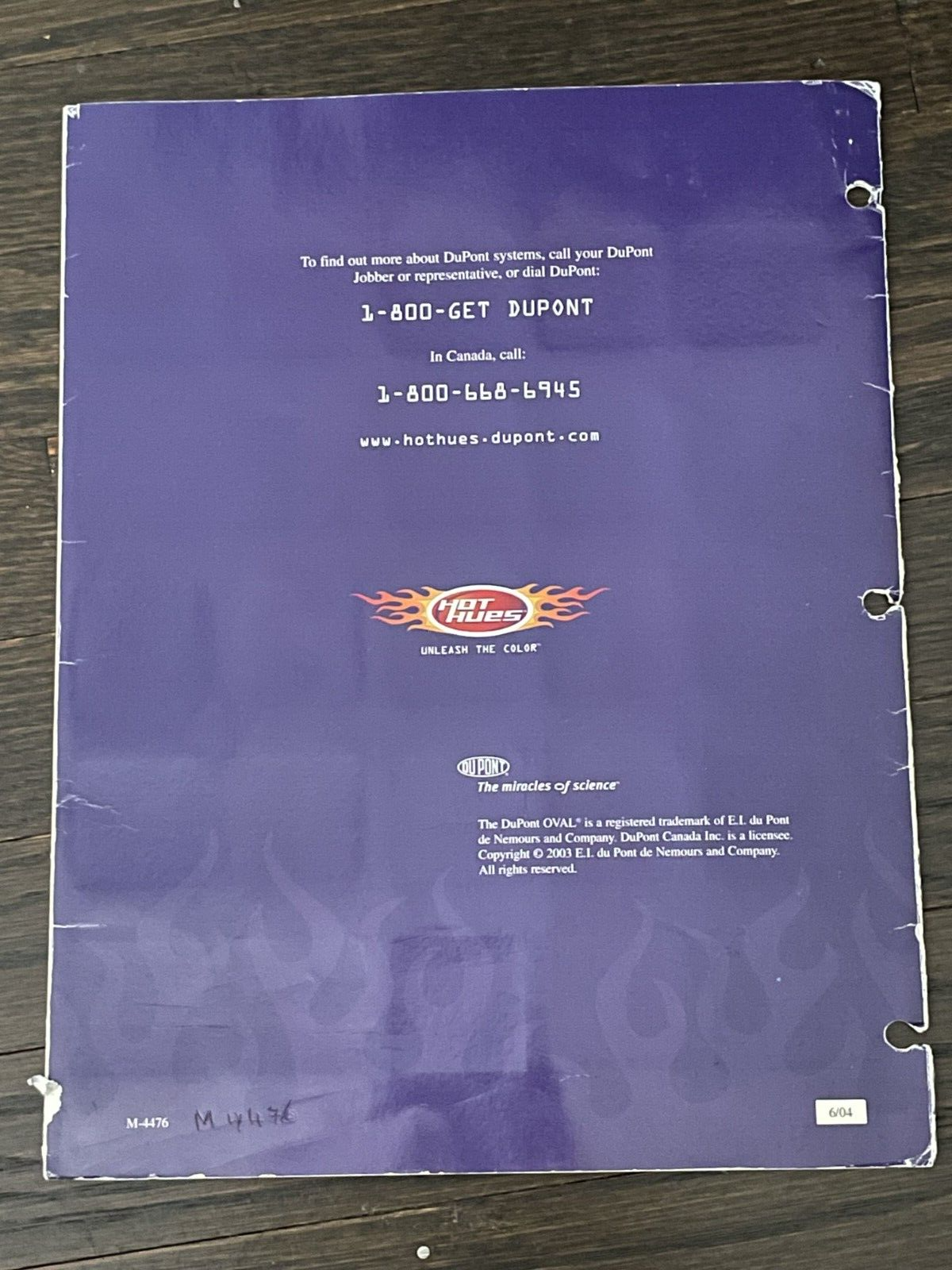 Axalta Coating Systems Vintage DuPont Hot Hues Tri Fold Chip Chart ...