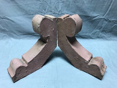 Pair Small Shabby Brown Wood Chic Gingerbread Porch Brackets VTG ...