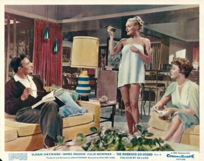 THE MARRIAGE GO ROUND BRITISH LOBBY CARD SUSAN HAYWARD JAMES MASON ...