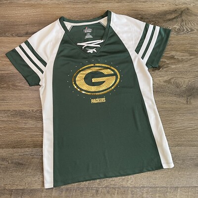 Majestic Green Bay Packers NFL Bling Jersey, Women's Size Large | eBay