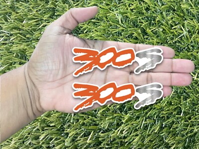 300 S Drip Car Emblem Badges Custom Racing Aggressive Orange / White ...