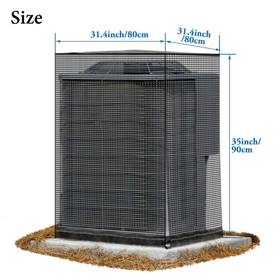 US Full Mesh Air Conditioner Cover - All Season Central AC Defender for ...