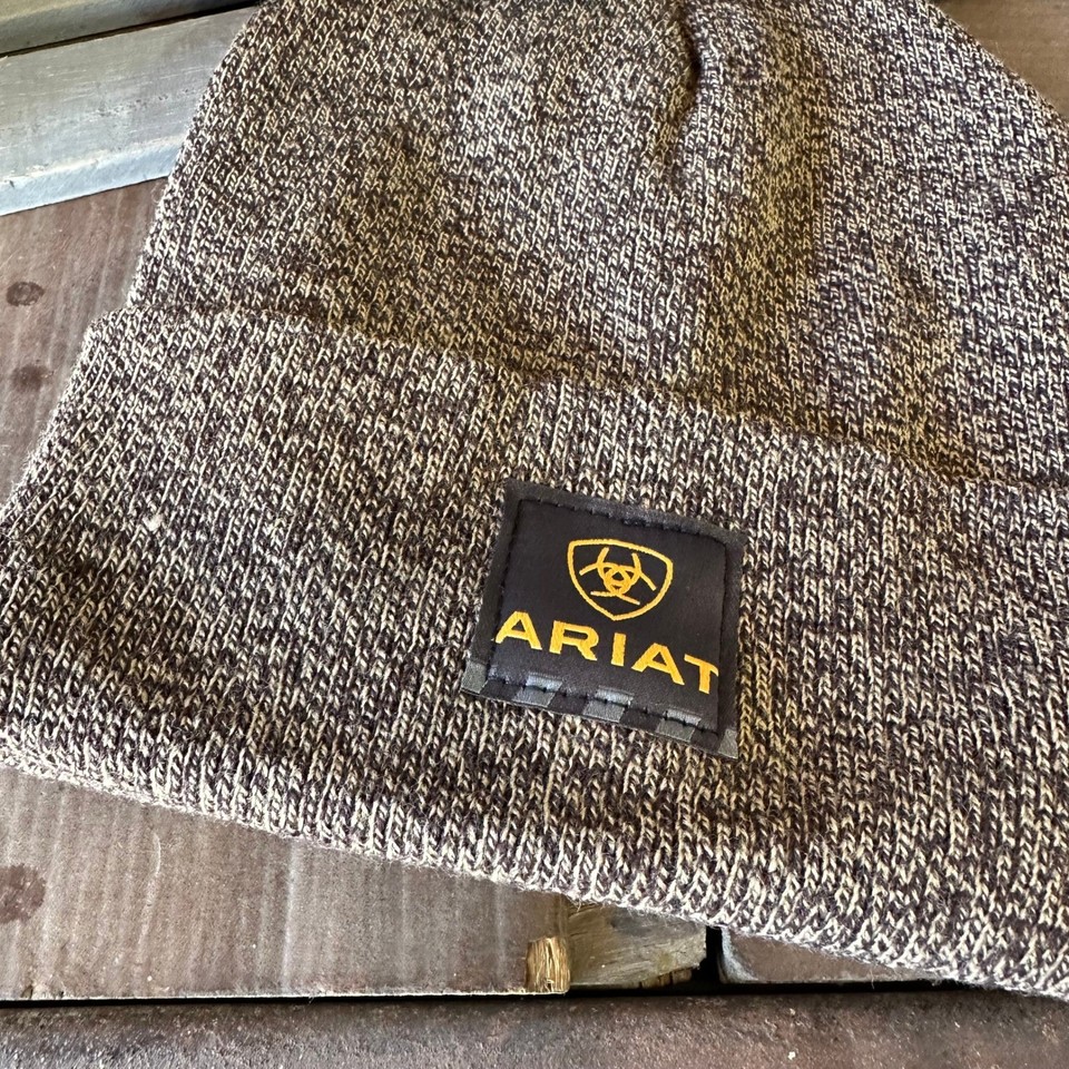 Ariat Rebar Men's Beanie Hat Brown NWT | eBay
