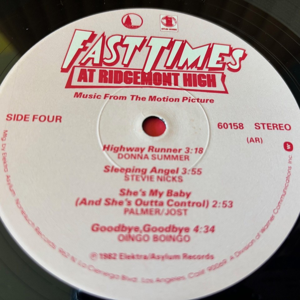 FAST TIMES AT RIDGEMENT HIGH TWO VINYL LP RECORD ALBUM PLAY TESTED ...