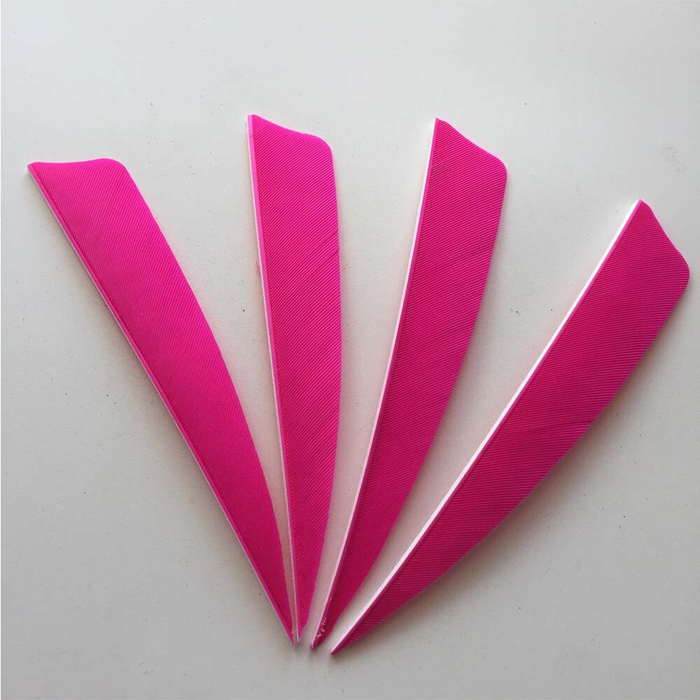 50PCS 4 Inch Pink Shield Fletches Fletching Vanes Feathers RW LW | eBay