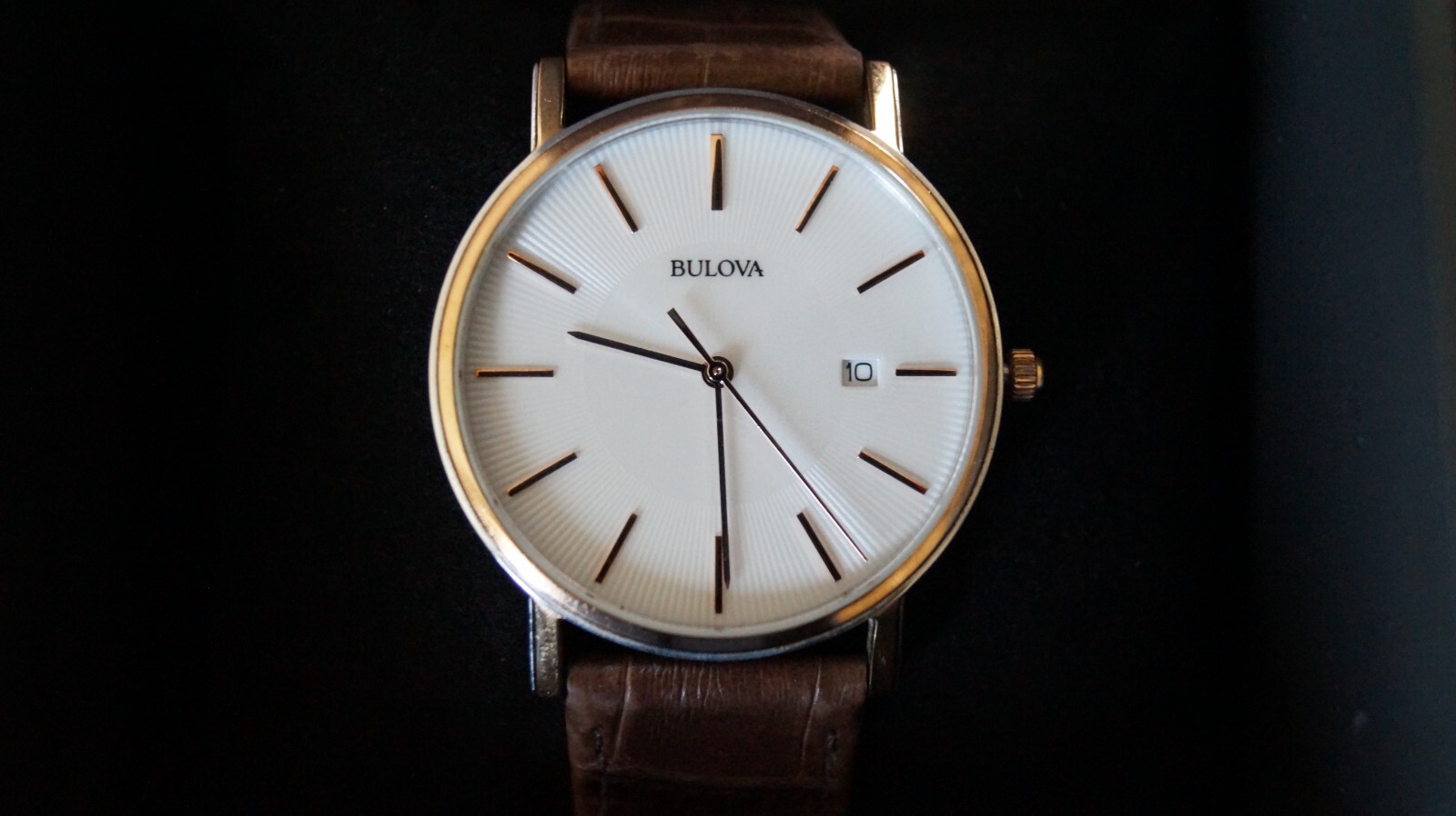 Bulova Classic Dress Mens Leather Strap Watch 98H51 for sale online | eBay