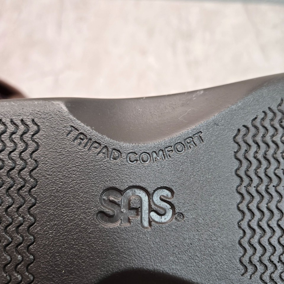 SAS Work Dress Shoes 7.5 Wide Fit Brown Leather Preppy Slip On Comfort ...