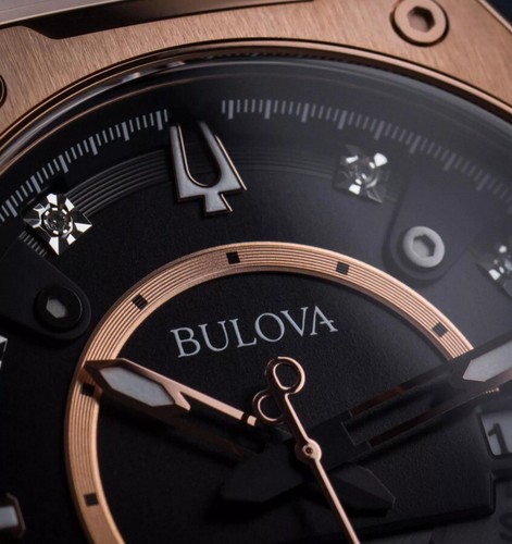 Bulova Precisionist X Diamond Sapphire Rose Gold Black Dial Men's Watch ...
