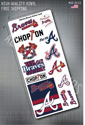12x Atlanta Braves Decal Sticker Sheet | eBay