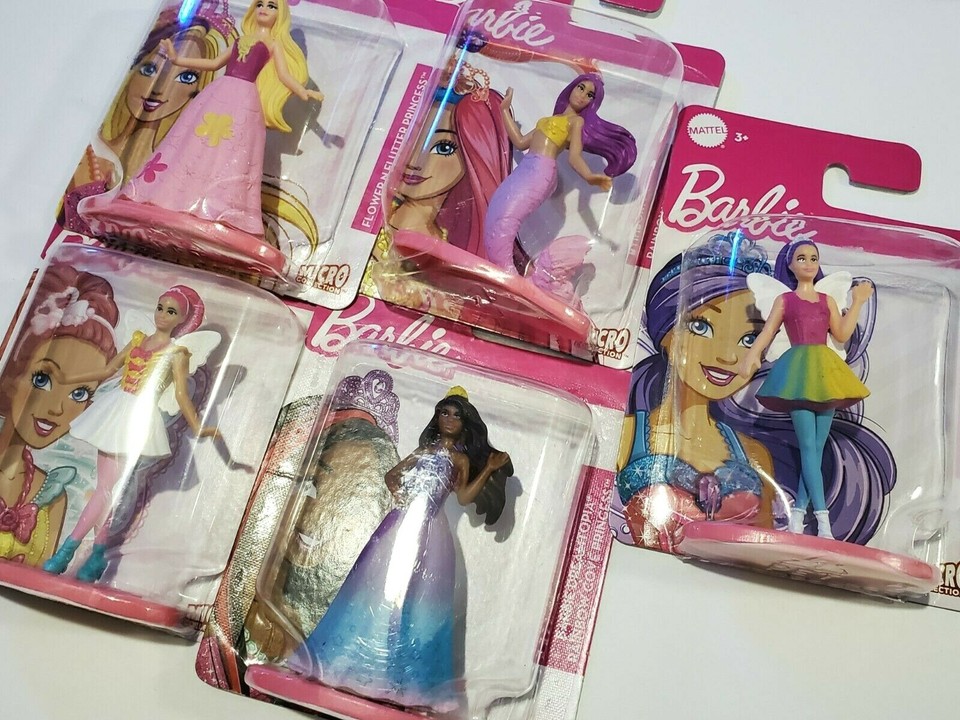 BARBIE Micro Collection Set of 5 Flutter Princess, Dreamtopia, Mermaid ...