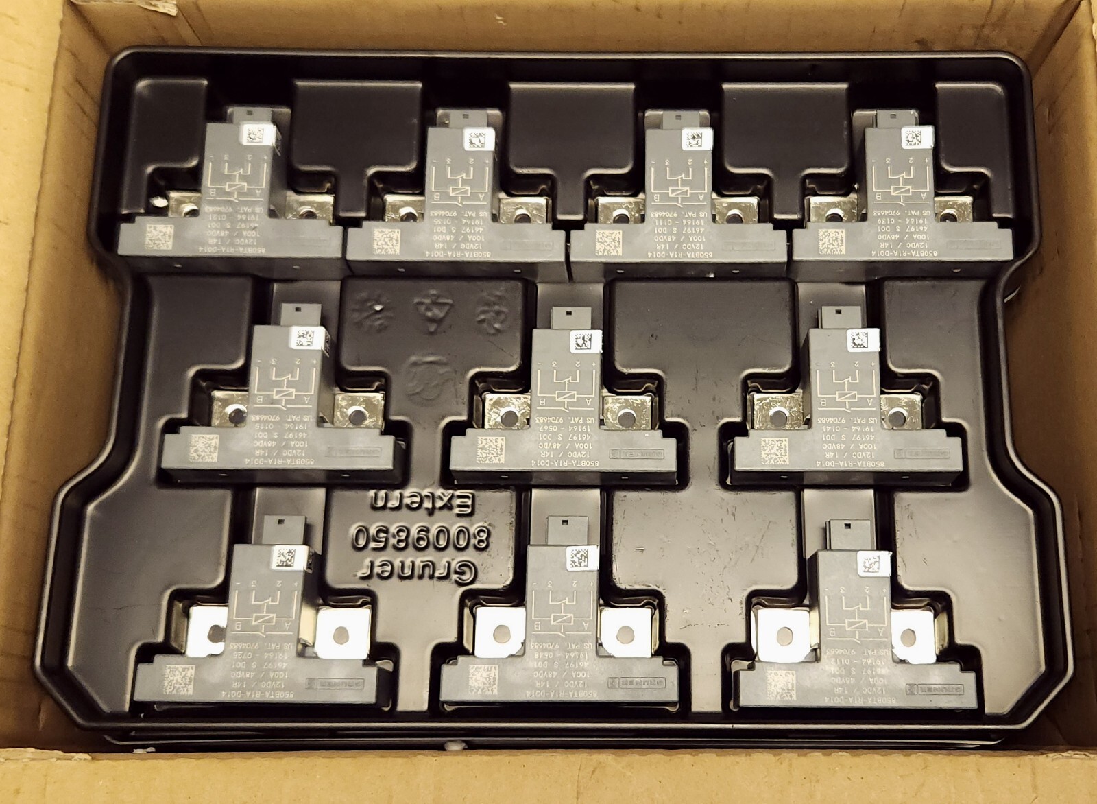 GRUNER 850BTA R1A D014 RELAY 12 VDC 14R 100A 100 AMP 48 VDC 46197 S D01 ...