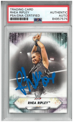 RHEA RIPLEY SIGNED AUTOGRAPH SLABBED WWE 2021 TOPPS CARD PSA DNA | eBay