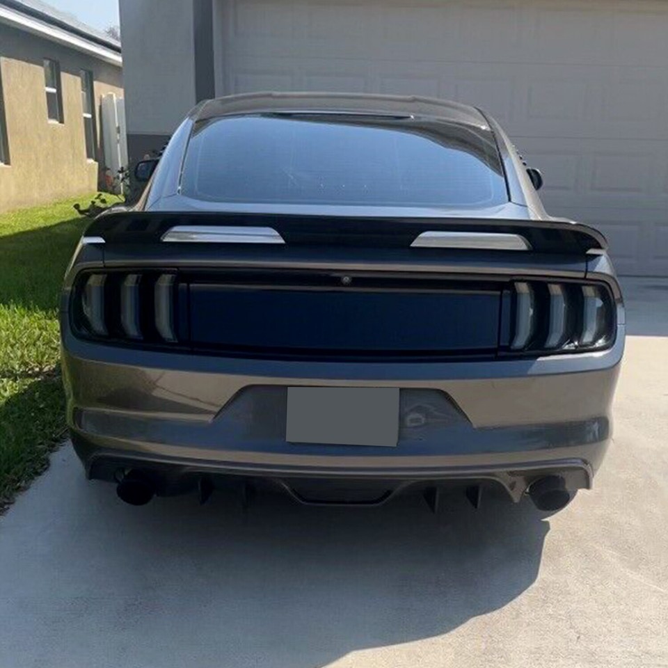 Gloss Black For 2015-2023 Ford Mustang GT Rear Trunk Decklid Panel Trim ...