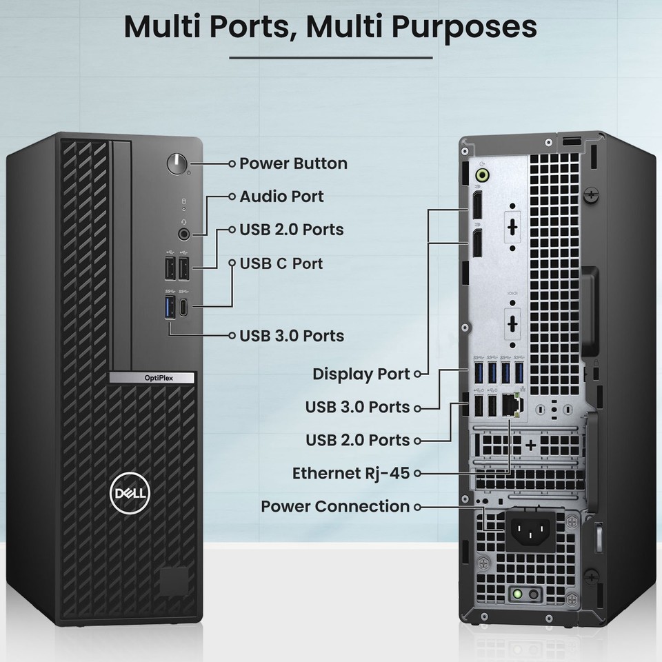 Dell OptiPlex 5080 Desktop PC Intel i5-10th Gen 32GB RAM 1TB SSD WiFi ...
