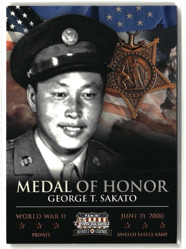 George T Sakato 2012 Americana Heroes & Legends #5 Medal of Honor ...