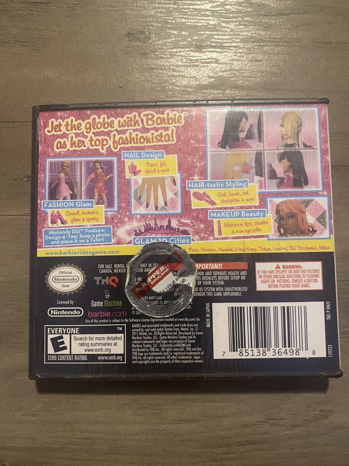 Nintendo Barbie: Jet, Set & Style (Nintendo DS, 2011). Factory sealed ...