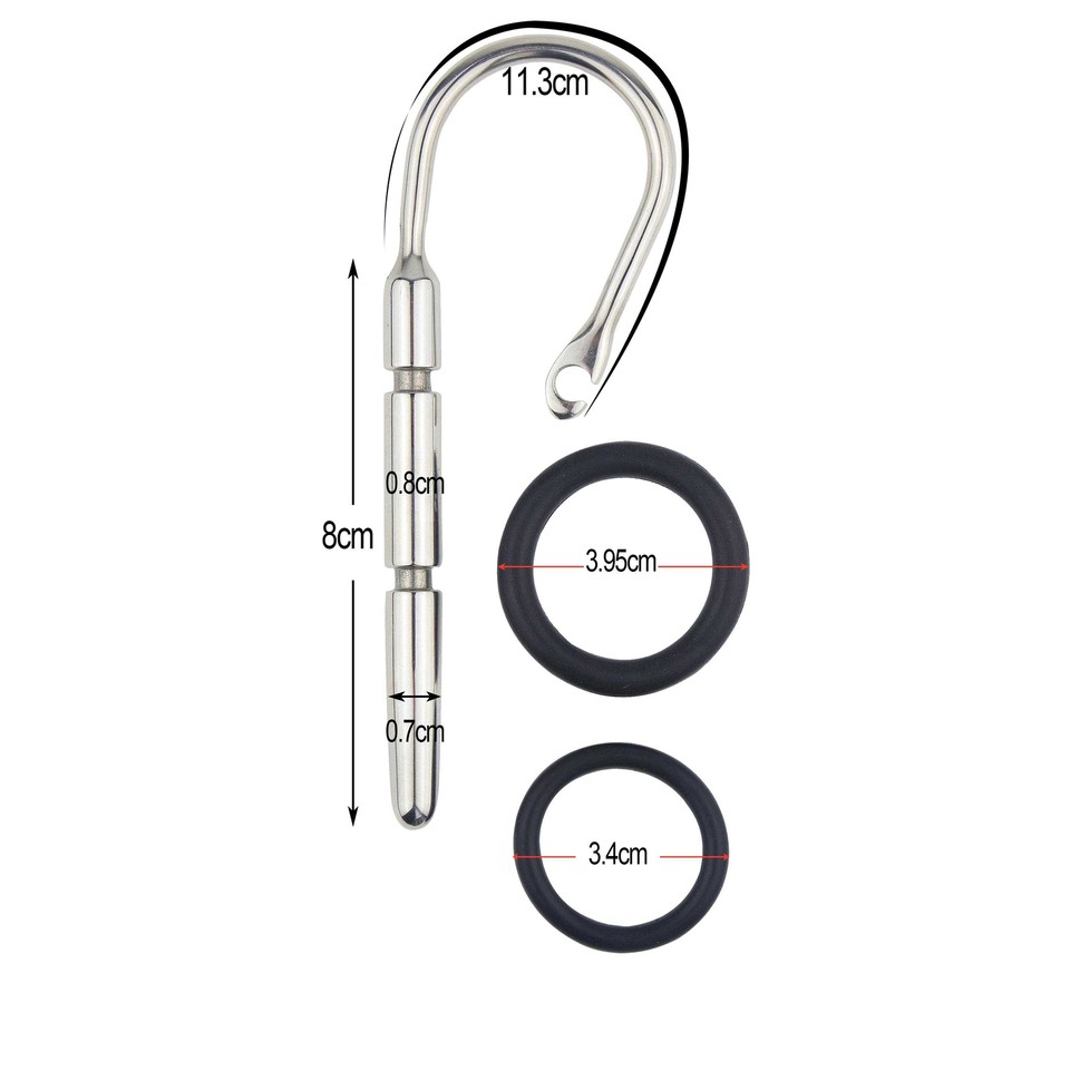 Male Stainless Steel Beads Long Urethral Plug Sounding Penis Plug Rod ...