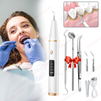 Ultrasonic Tooth Cleaner Dental Scaler Teeth Cleaning Tartar Plaque ...