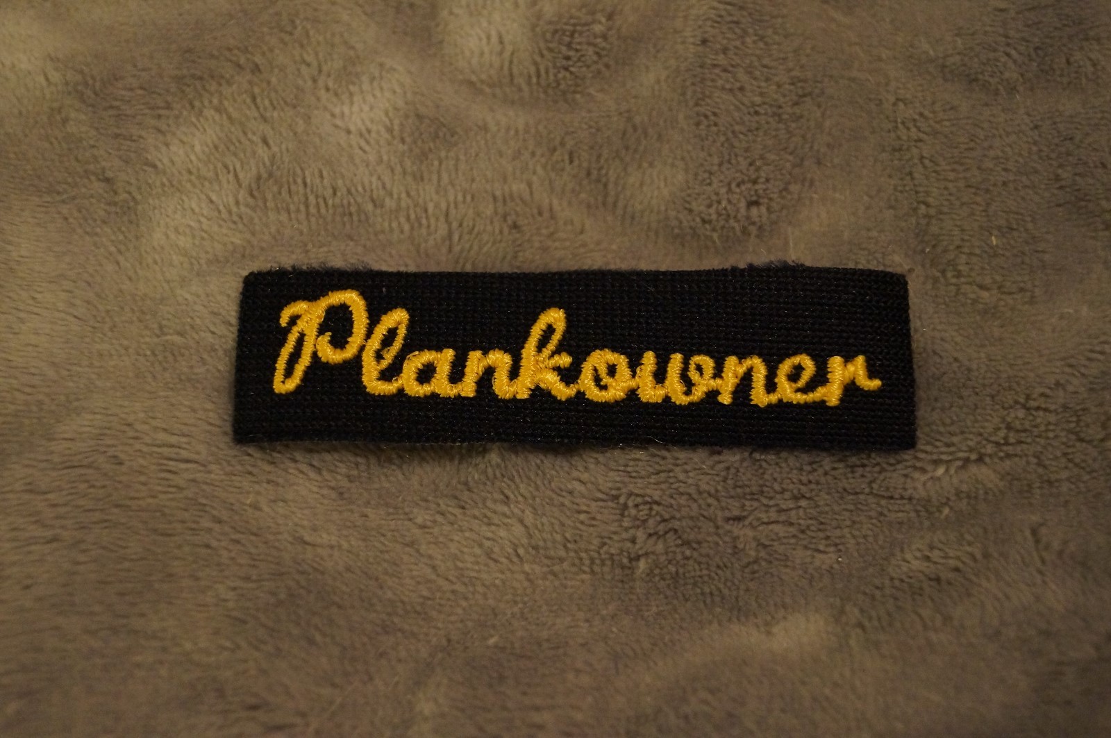 Military Patch US Navy Plankowner Embroidered Cap Tab RARE Jacket | eBay