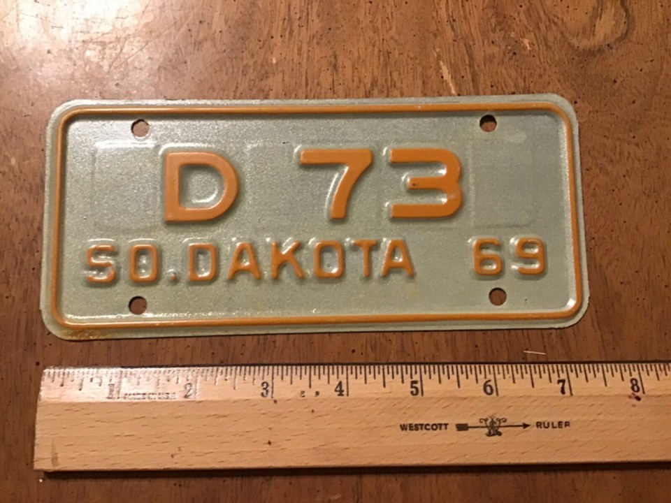 1973 South Dakota Motorcycle Dealer License Plate Tag | eBay