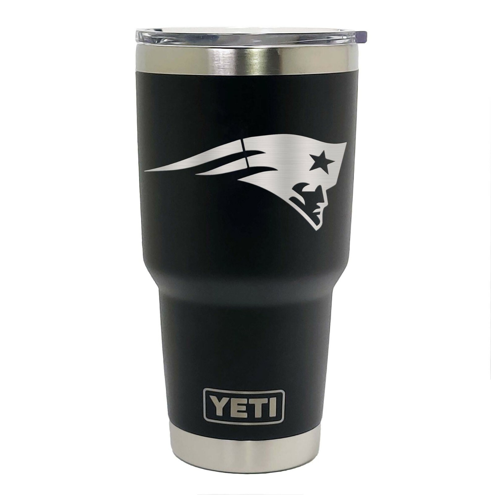 New England Patriots YETI Laser Engraved Colster, 20 or 30 oz Black ...