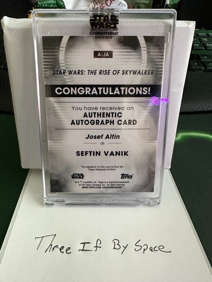 Topps 2023 Star Wars Signature Series Josef Altin as Seftin Vanik | eBay