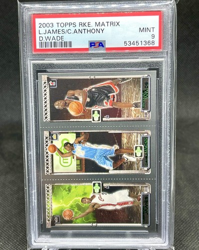 2003 Topps Rookie Matrix Lebron James Carmelo Anthony Dwayne Wade PSA 9 ...
