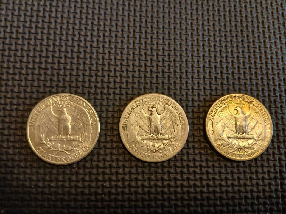 1932 P D S Washington Quarters ( 3 quarters) RARE Complete Year Full ...