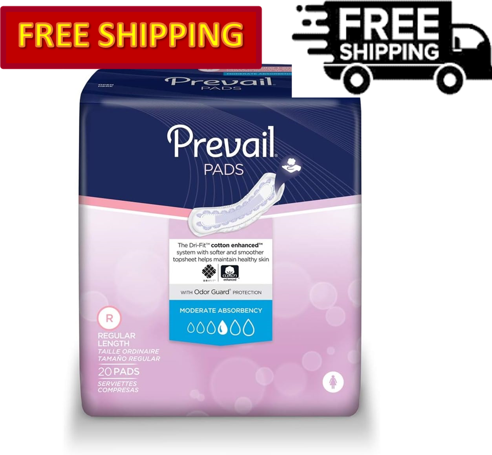 Prevail Daily Women's Incontinence Bladder Control Pads & Liners ...