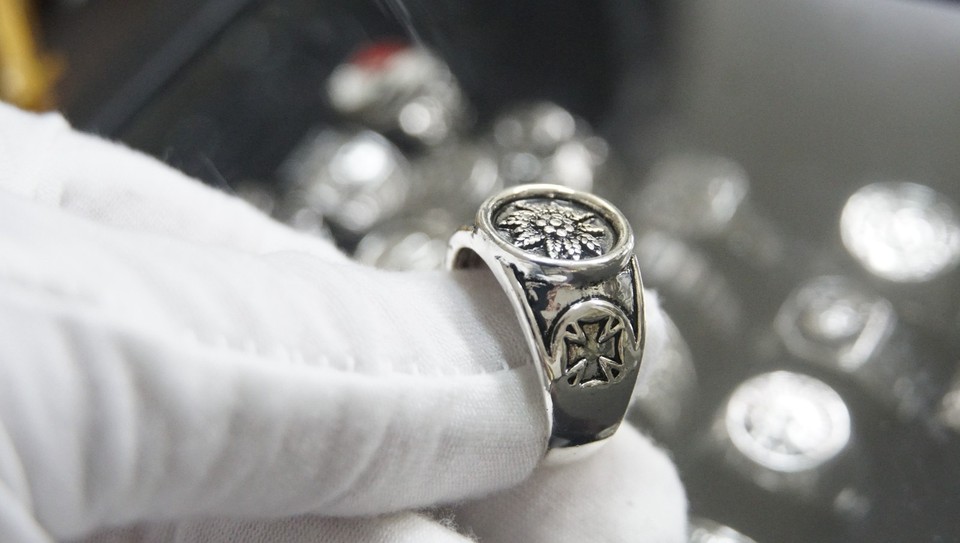 GERMAN WWI WWII Wermacht Edelweiss Ring Size 7,8,9,10,11,12,13 | eBay