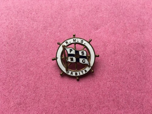 C1930s PACIFIC STEAM NAVIGATION Co R.M.S.ORBITA SOUVENIR SHIPS WHEEL ...