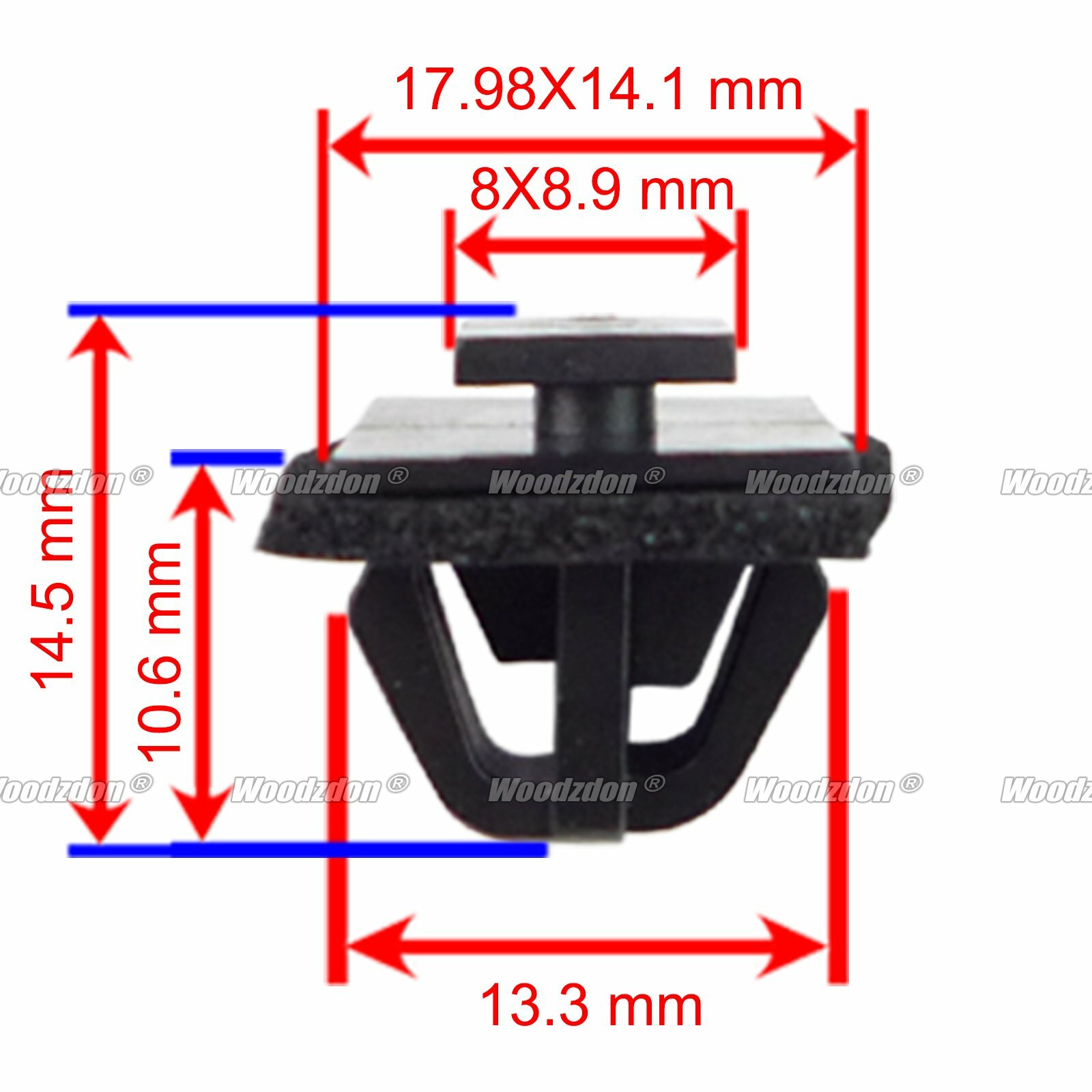 50 Pc High Quality Body Side Moulding Clip Retainer Fits For Hyundai ...